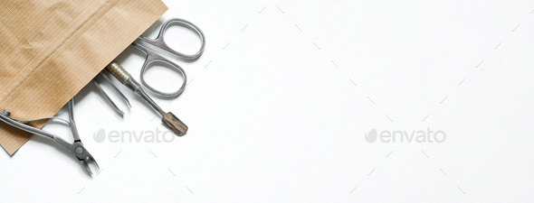 Pedicure, podologist. Patient on medical pedicure procedure, nail ...