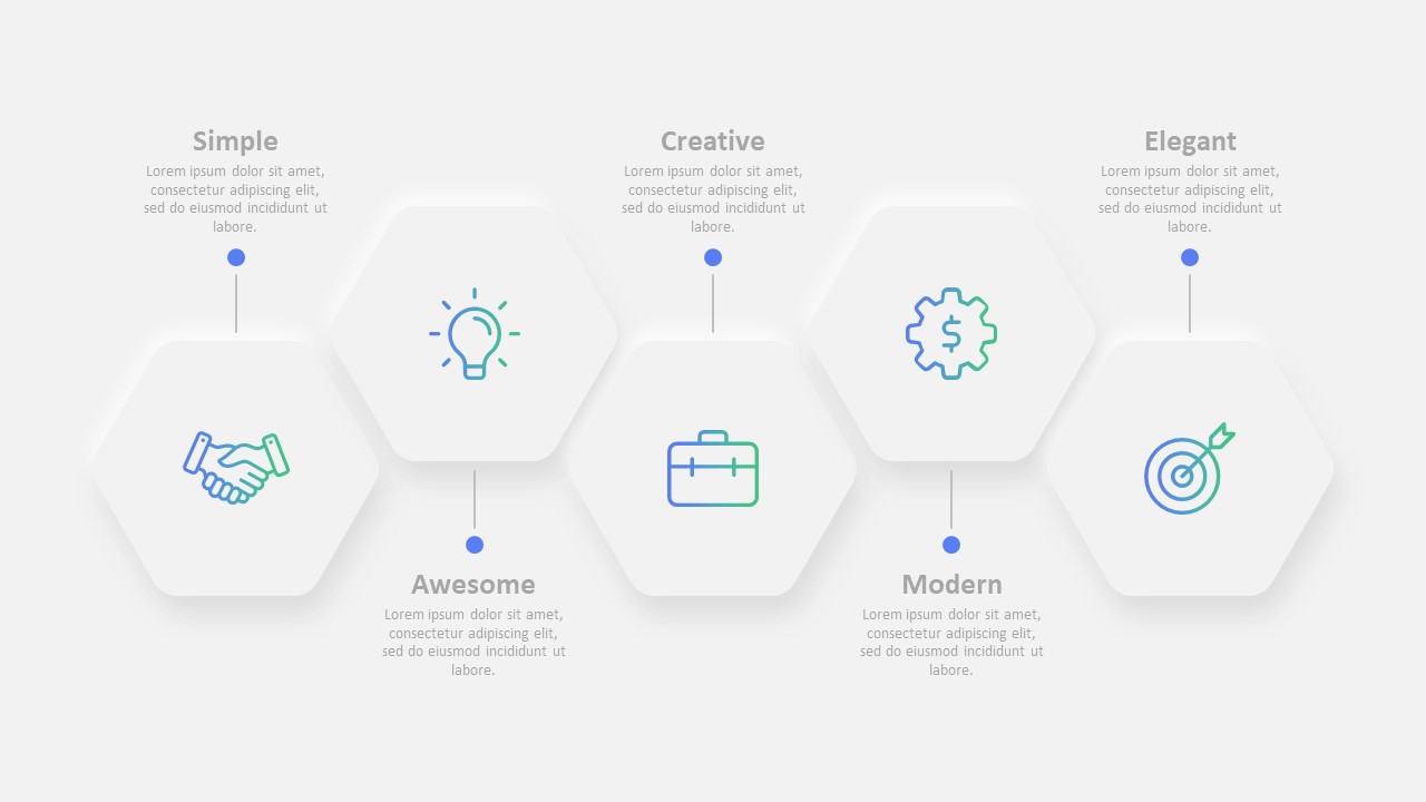 Neumorphic Animated PowerPoint Template Designs, Presentation Templates