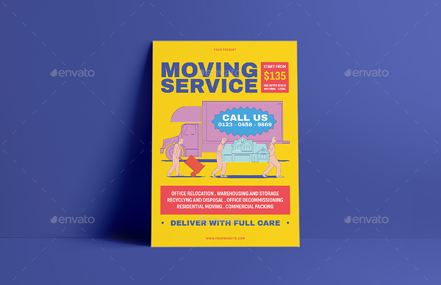 Moving Service Flyer, Print Templates | GraphicRiver