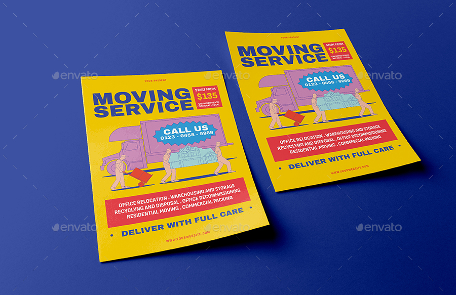 Moving Service Flyer, Print Templates | GraphicRiver