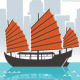 Hong Kong Boat, Vectors | GraphicRiver