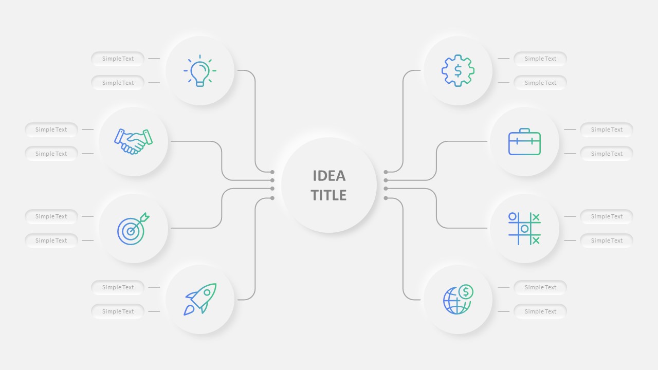 Neumorphic Animated Google Slides Template Designs, Presentation Templates