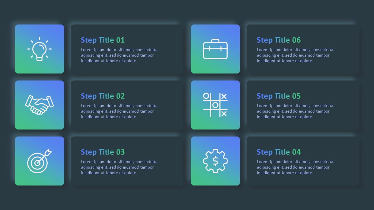 Neumorphic Animated Google Slides Template Designs, Presentation Templates