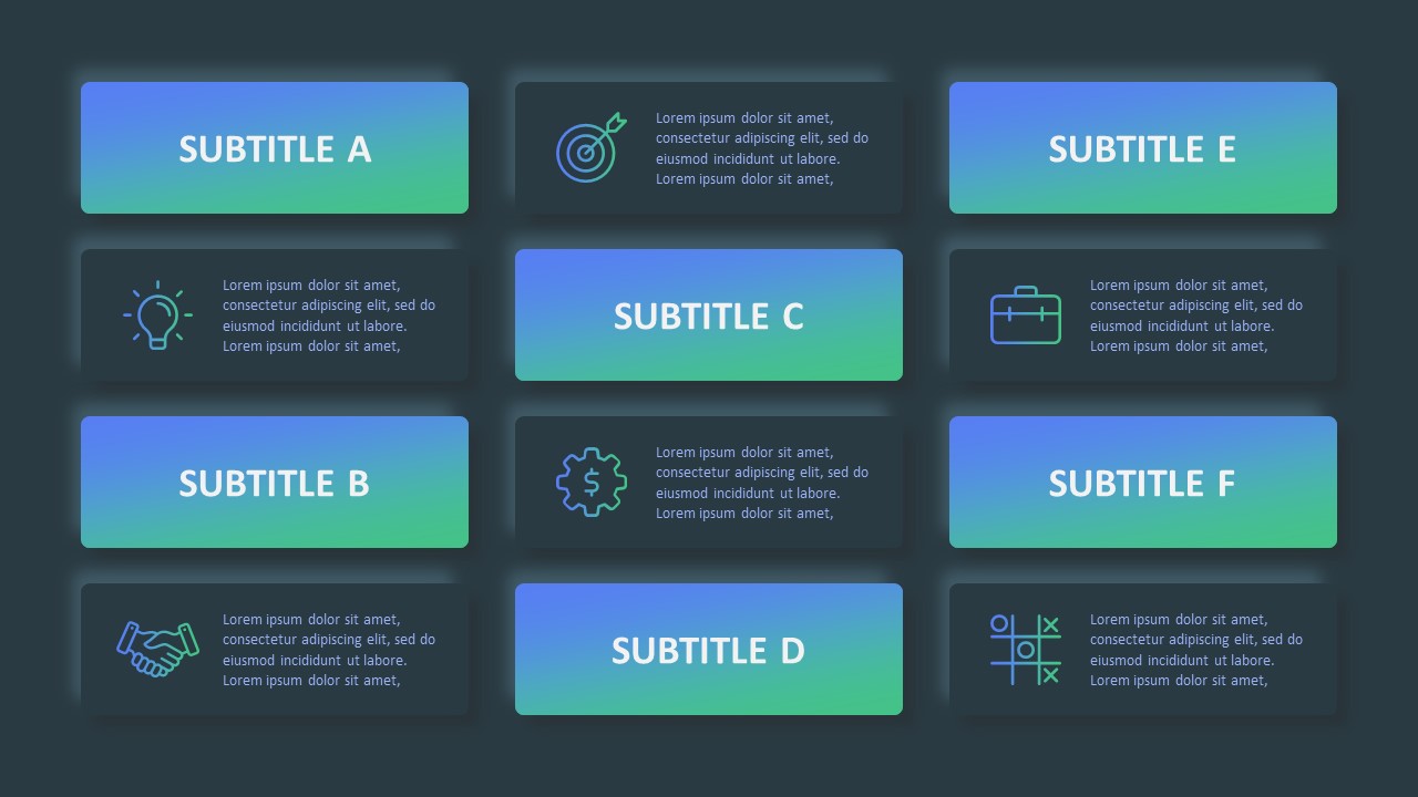 Neumorphic Animated Google Slides Template Designs, Presentation Templates