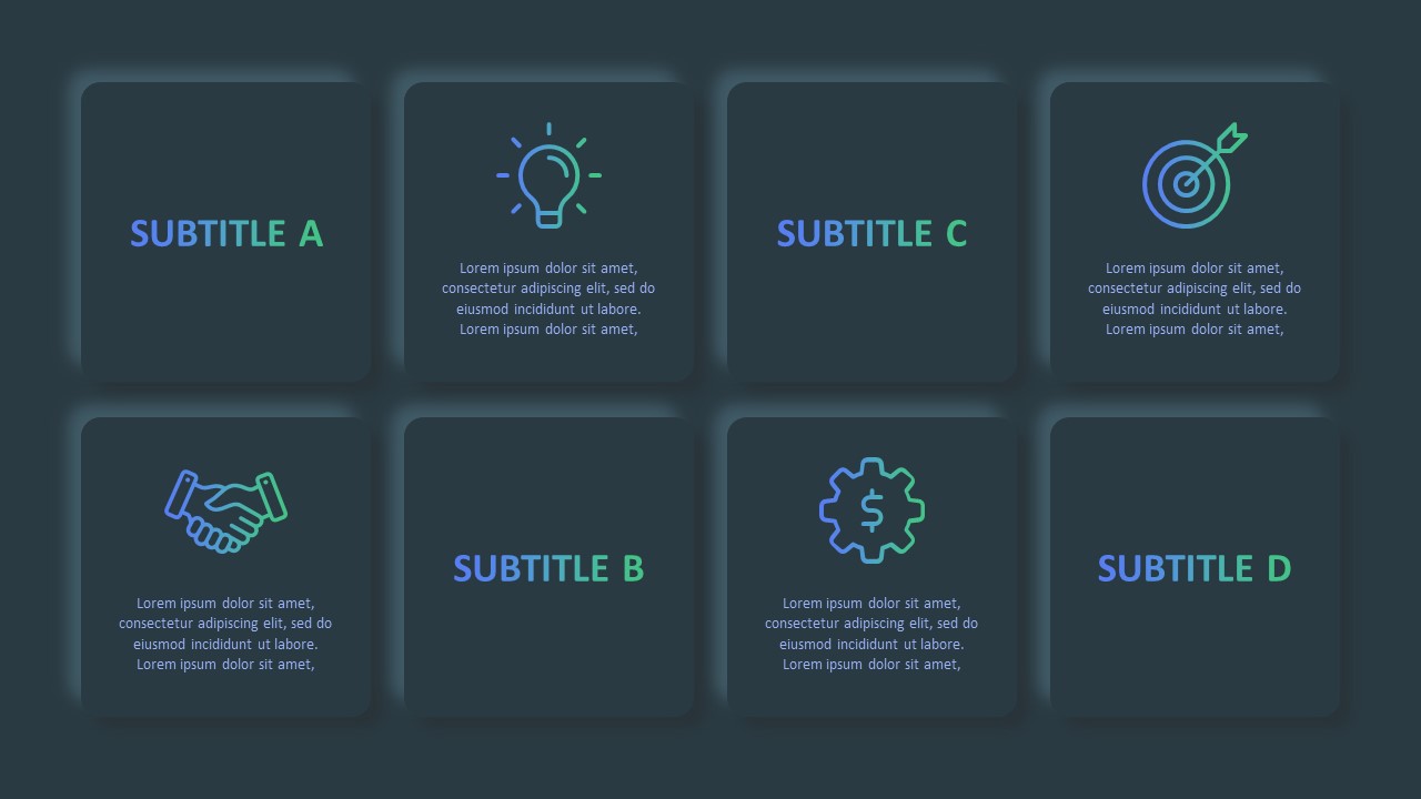Neumorphic Animated Google Slides Template Designs, Presentation Templates