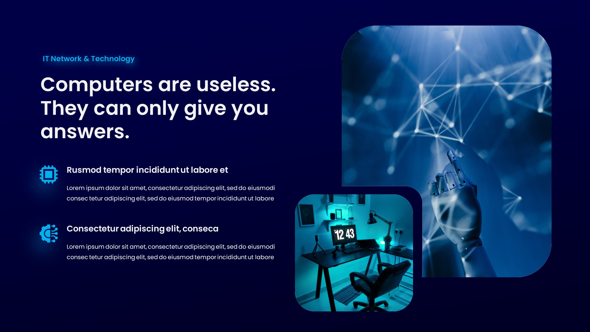 Net.bin - IT Network & Technology Powerpoint Template, Presentation ...