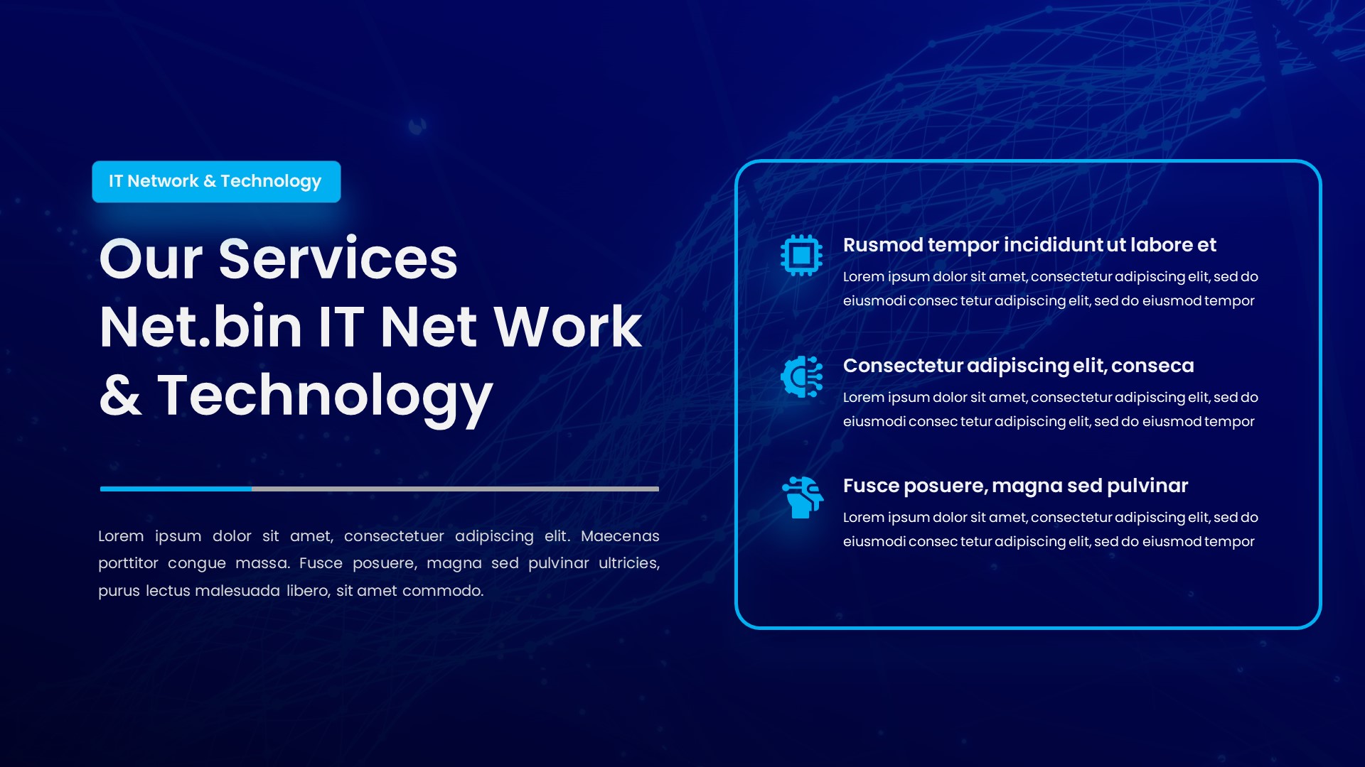 Net.bin - IT Network & Technology Powerpoint Template, Presentation ...