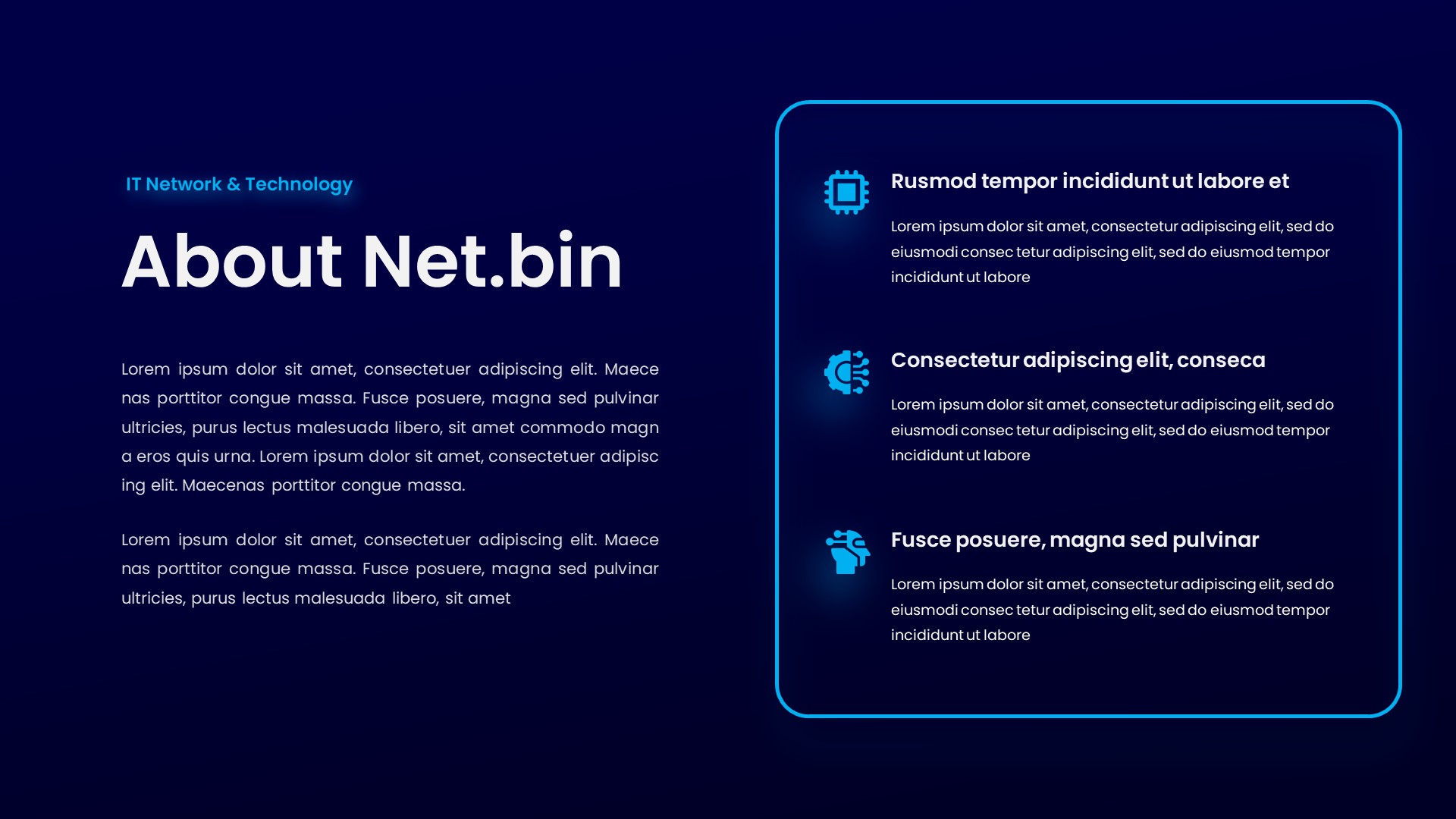 Net.bin - IT Network & Technology Powerpoint Template, Presentation ...