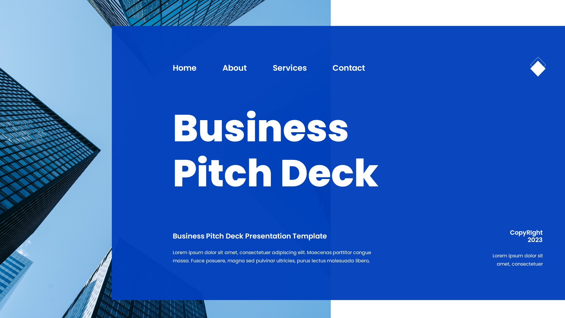 Business Pitch Deck Google Slides Template, Presentation Templates