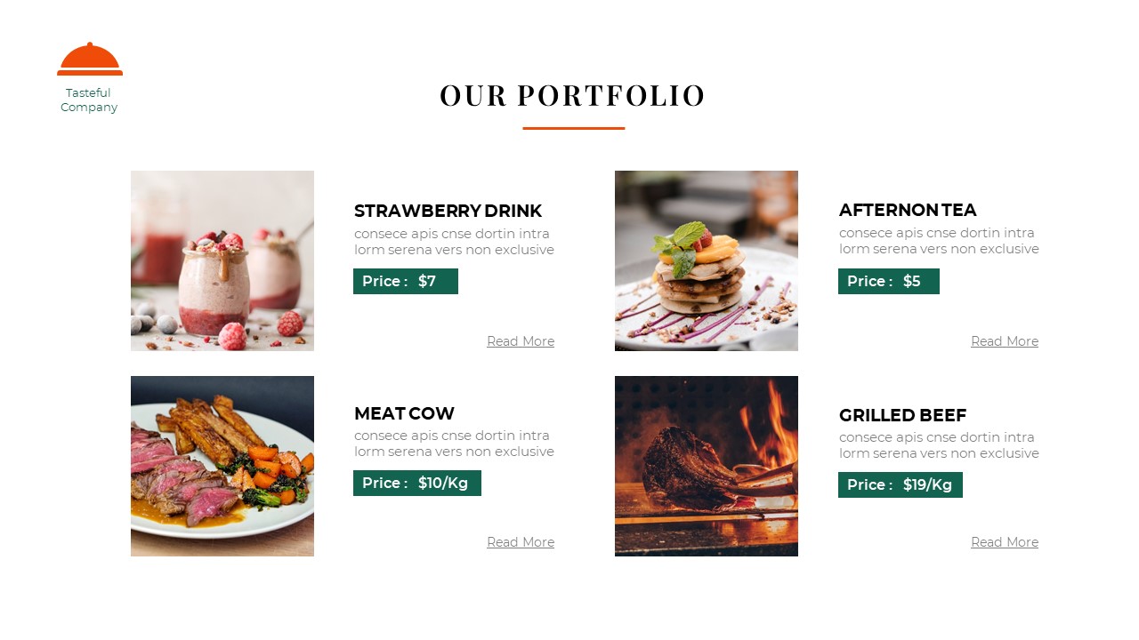 Company Profile Food And Beverages Powerpoint Template, Presentation ...