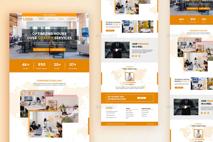 Service Based Email Newsletter PSD Template, Web Elements | GraphicRiver
