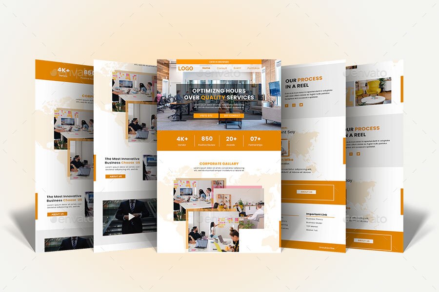 Service Based Email Newsletter PSD Template, Web Elements | GraphicRiver