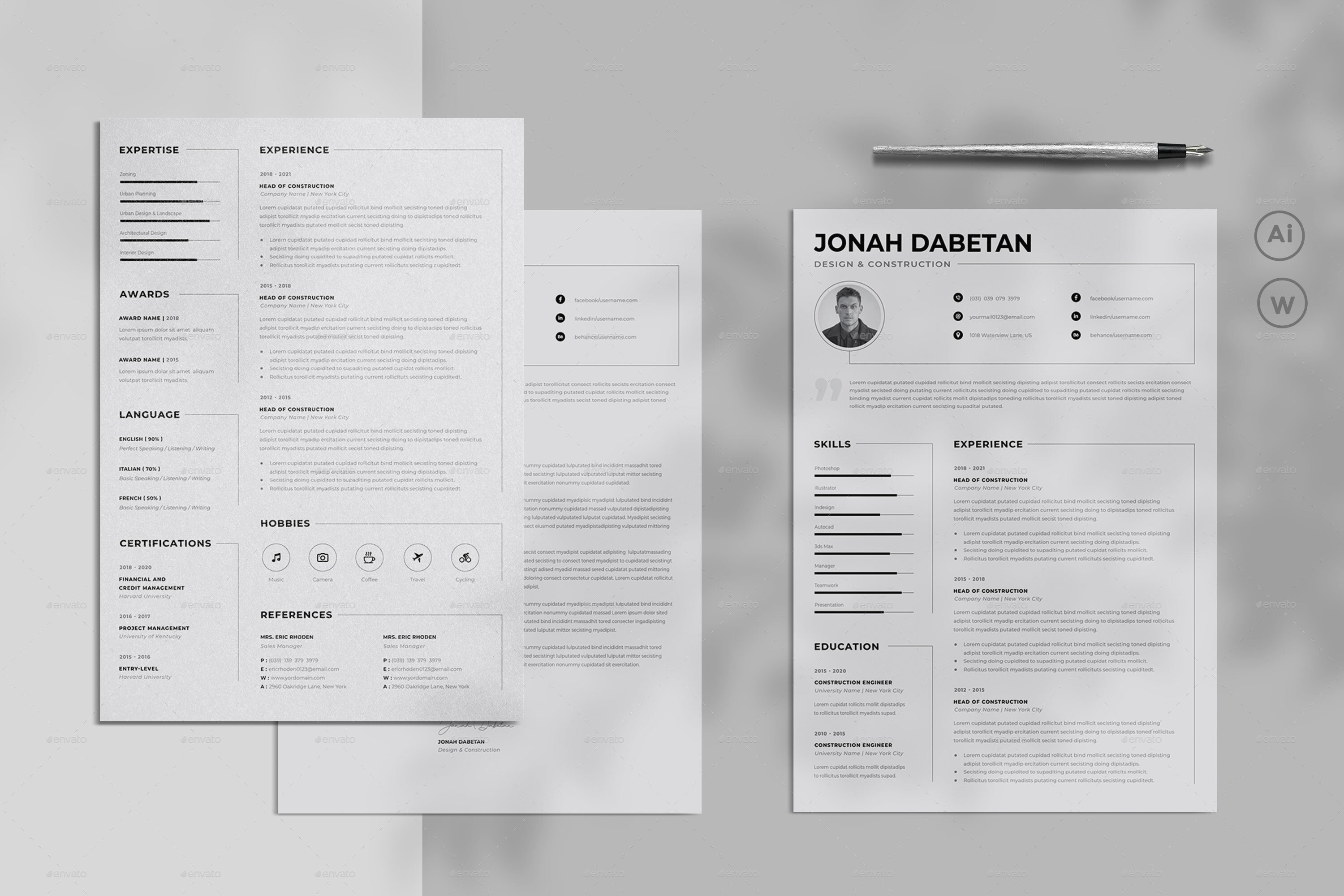 Resume Word, Print Templates | GraphicRiver