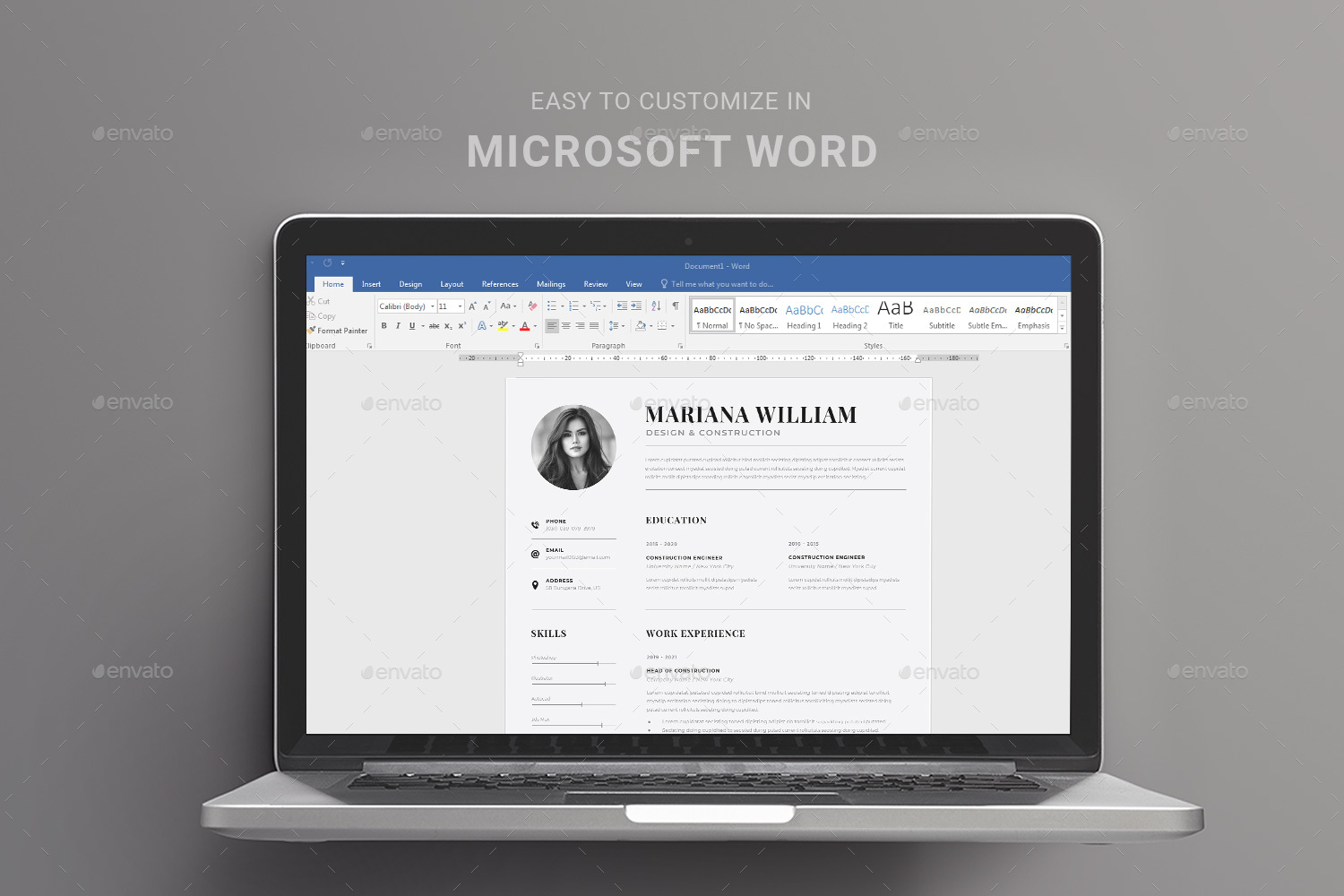Resume Word, Print Templates | GraphicRiver