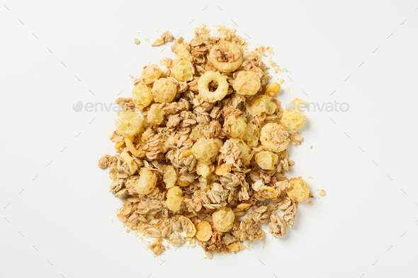 Photo of uncooked food for breakfast - muesli Stock Photo by AtlasComposer