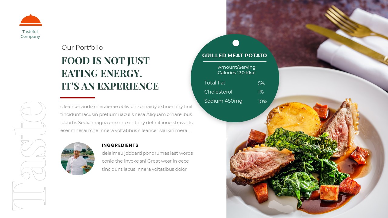 Company Profile Food And Beverages Keynote Template, Presentation Templates