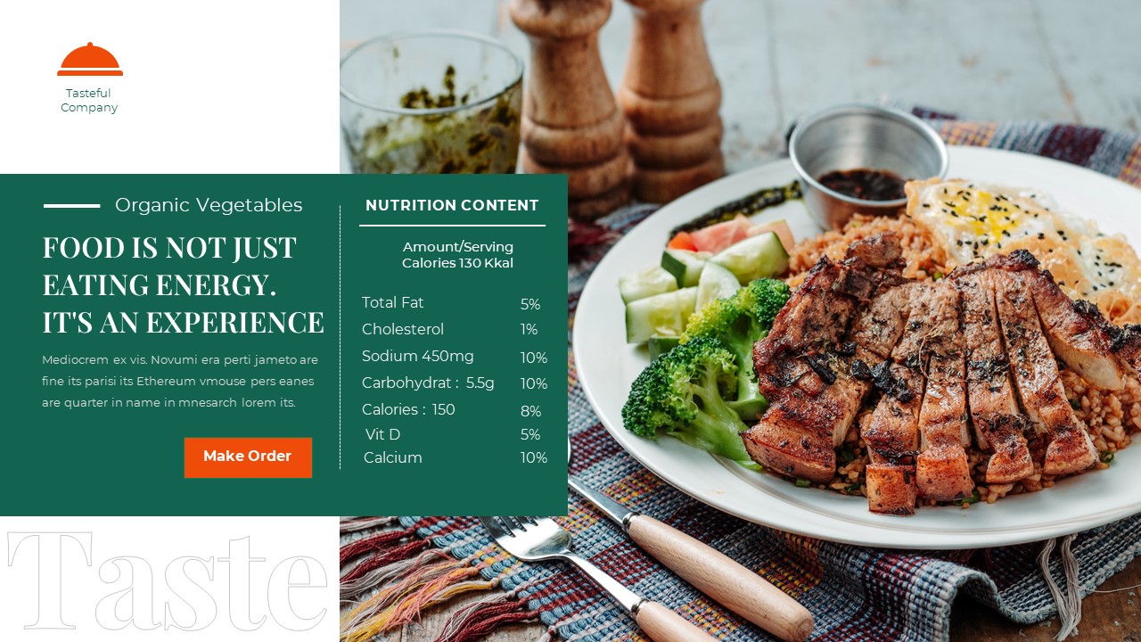 Company Profile Food And Beverages Keynote Template, Presentation Templates