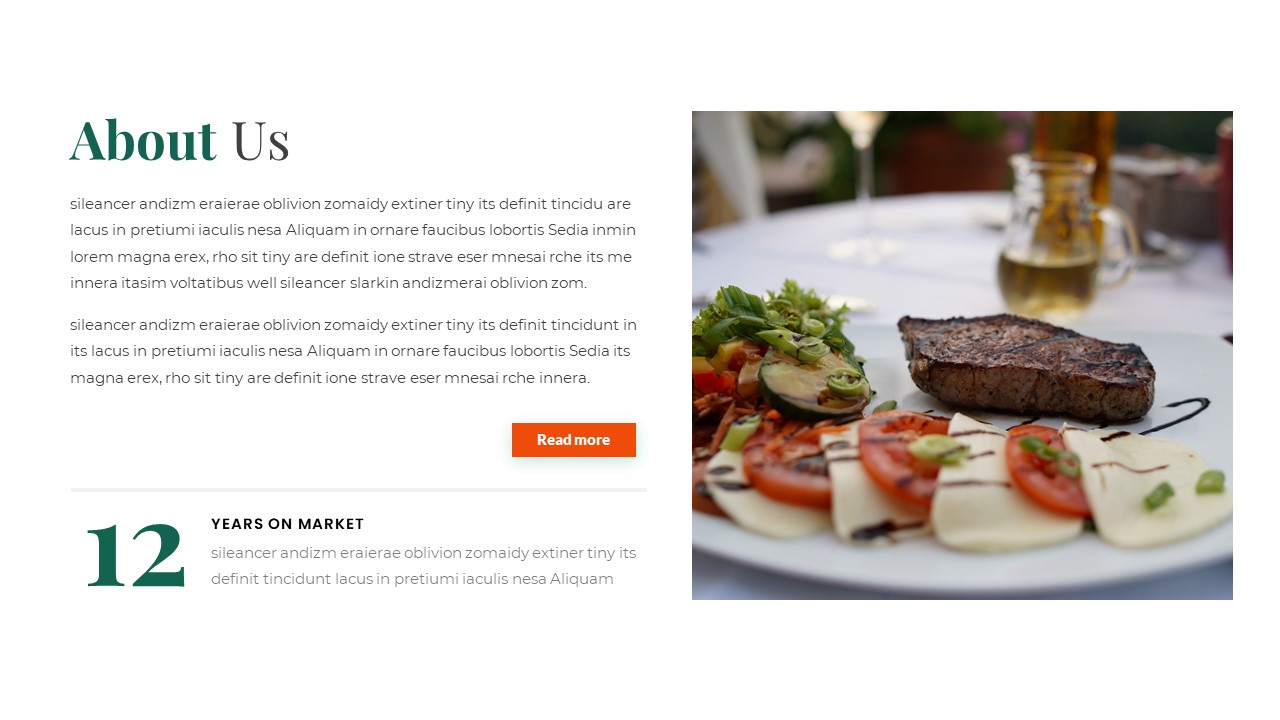 Company Profile Food And Beverages Keynote Template, Presentation Templates