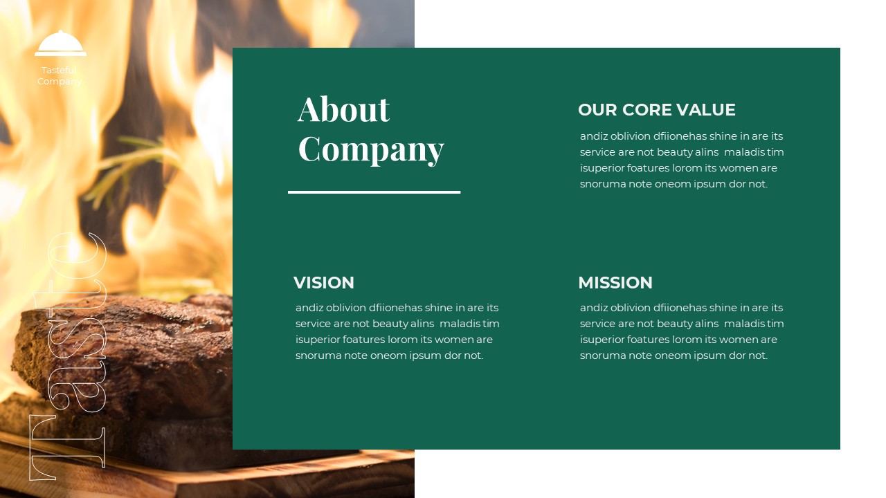 Company Profile Food And Beverages Keynote Template, Presentation Templates