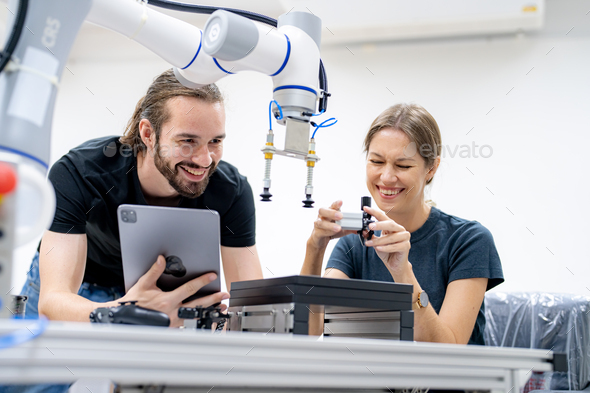High Tech Robotic Arm with an Artificial Intelligence Computer ...
