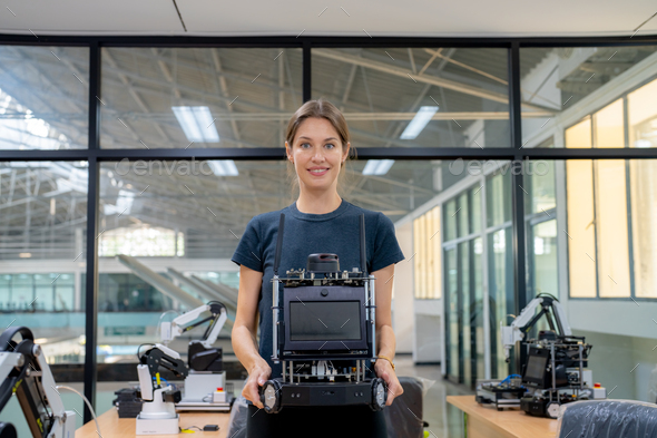 High Tech Robotic Arm with an Artificial Intelligence Computer ...