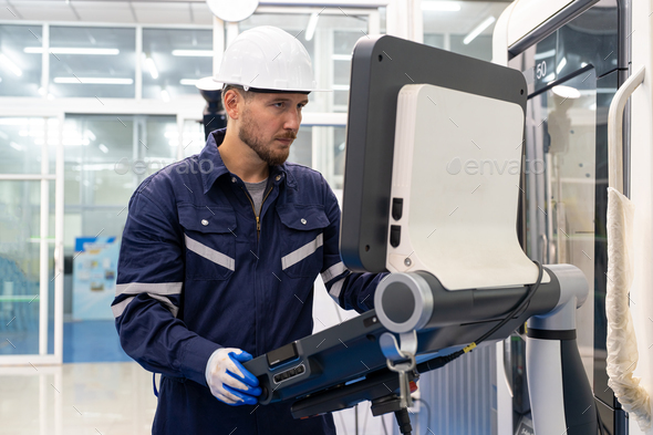 High Tech Robotic Arm with an Artificial Intelligence Computer ...