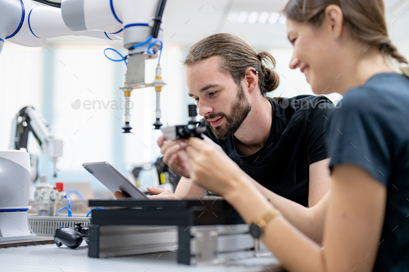High Tech Robotic Arm with an Artificial Intelligence Computer ...