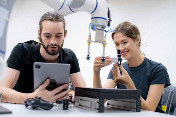 High Tech Robotic Arm with an Artificial Intelligence Computer ...