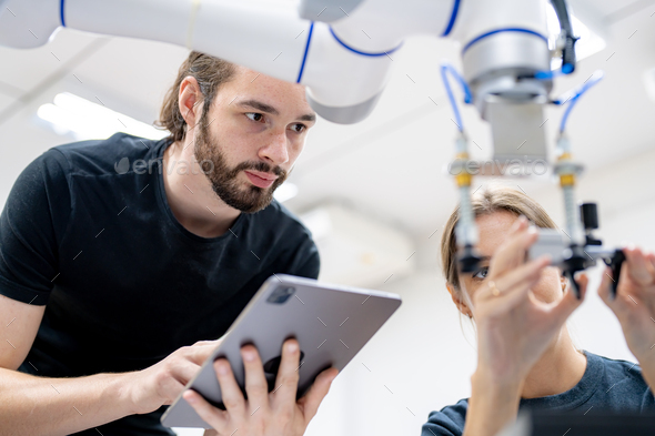 High Tech Robotic Arm with an Artificial Intelligence Computer ...
