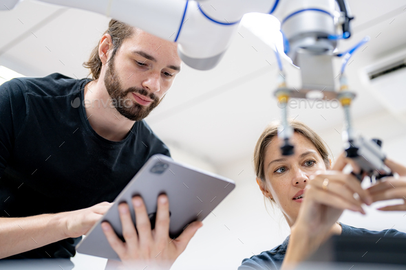 High Tech Robotic Arm with an Artificial Intelligence Computer ...