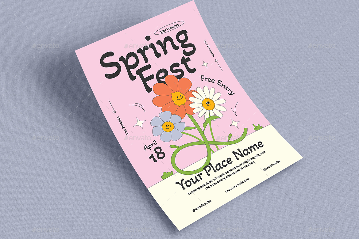 Spring Festival Event Flyer, Print Templates | GraphicRiver