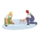 Two Tiler Workman Putting Ceramic Tile Vector, Vectors | GraphicRiver