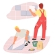 Tiling Master Team Putting Floor and Wall Ceramic, Vectors | GraphicRiver