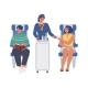 Flight Service Vector Stewardesses and Passenger, Vectors | GraphicRiver
