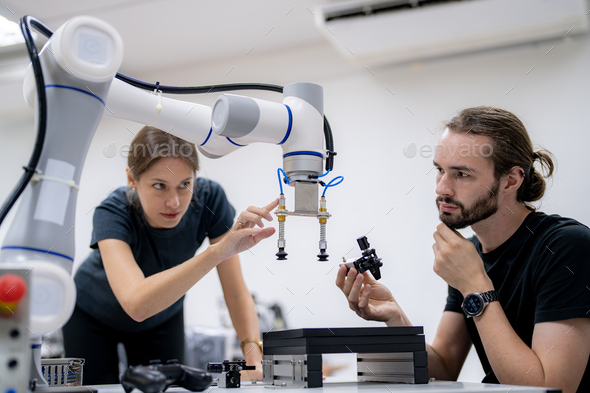 High Tech Robotic Arm with an Artificial Intelligence Computer ...
