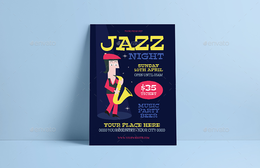 Jazz Night Flyer, Print Templates | GraphicRiver