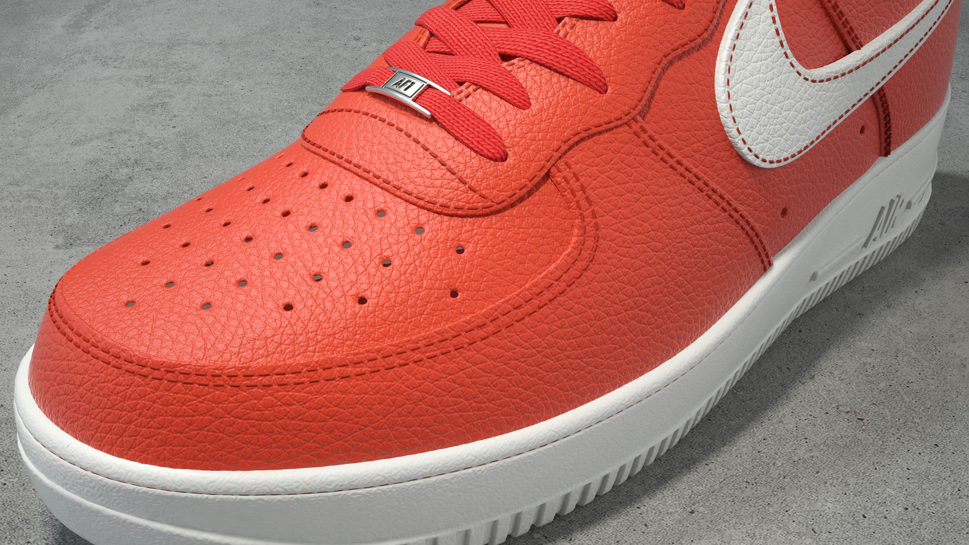 Nike Air Force 1 low team orange by mrGarret | 3DOcean