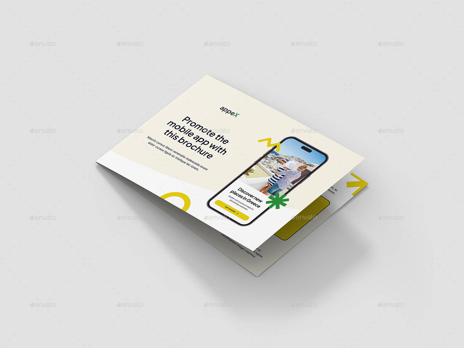Promo App Brochure Bi-Fold A5 Landscape Template, Print Templates ...