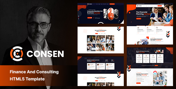 Consen – Finance and Consulting Template. by Dreamit-Solution | ThemeForest