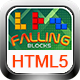 Customizable Falling Blocks Game (HTML5) Advanced Game by CGFX-Studio