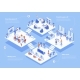 Coworking Space Isometric Infographics, Vectors | GraphicRiver