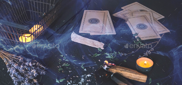 Tarot, astrology,Esoteric, Occult mystical ritual scene of sorcery ...