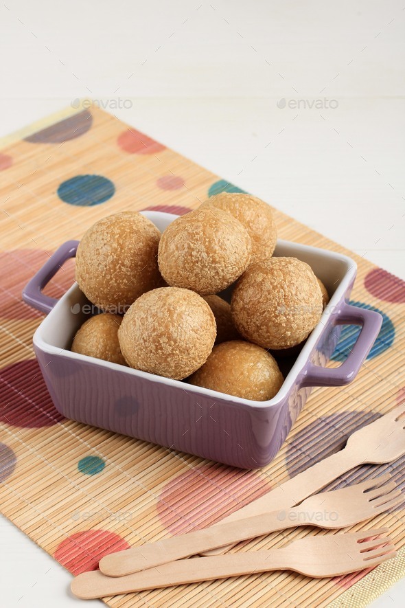 Tahu Bulat (Round Tofu), Indonesian Favorite Dish, Deep Fried and ...