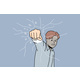 Angry Man Break Glass with Fist, Vectors | GraphicRiver