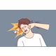 Unfortunate Man Gets Punched in Face and Feels, Vectors | GraphicRiver