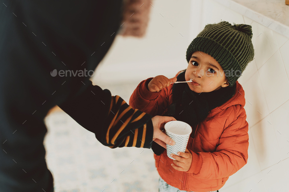 child eating milkshake Stock Photo by carlo_p | PhotoDune