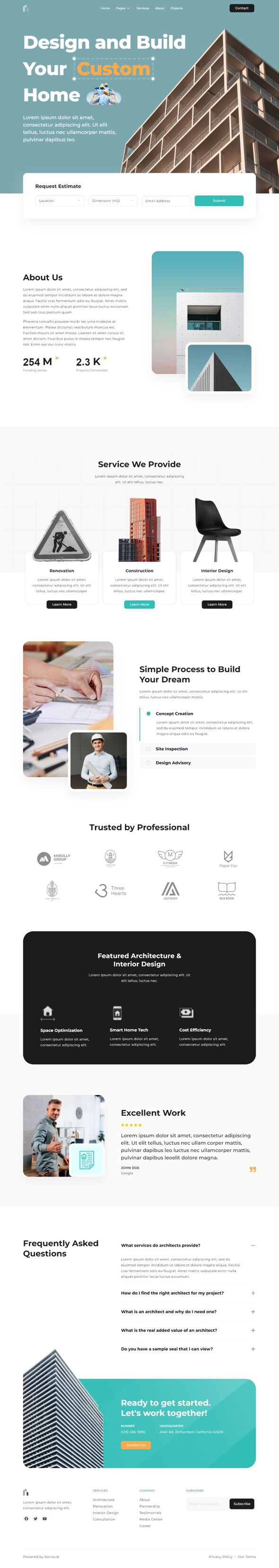 Modular - Architecture & Construction Elementor Template Kit by sociolib