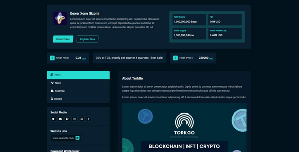 TorkGo – Metaverse Web3.0 IDO/INO launchpad Vue js , Nuxt js Template by TheTork