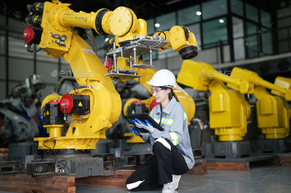 High Tech Robotic Arm with an Artificial Intelligence Computer ...