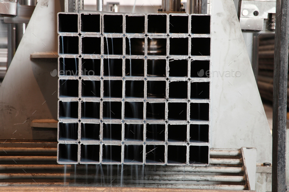 Steel profile pipe Stock Photo by safakc1 | PhotoDune